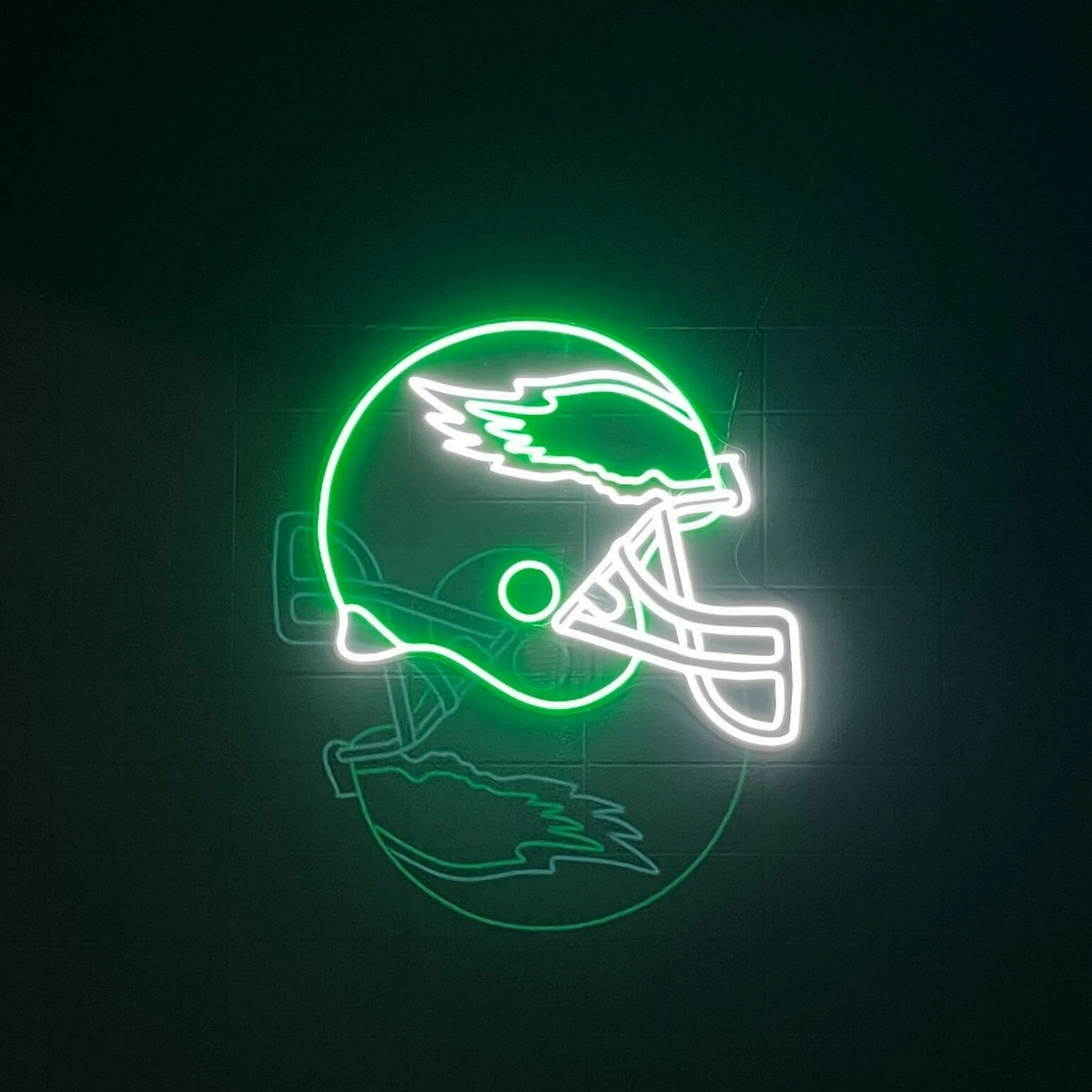 Kelly Green LED Helmet Sign from the Player Entrance Tunnel at Lincoln ...