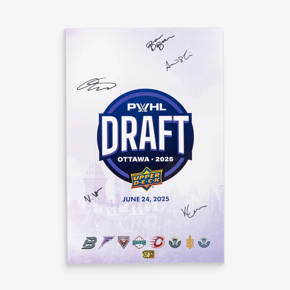 Minnesota Frost Autographed Draft Poster – (2025 PWHL Draft)