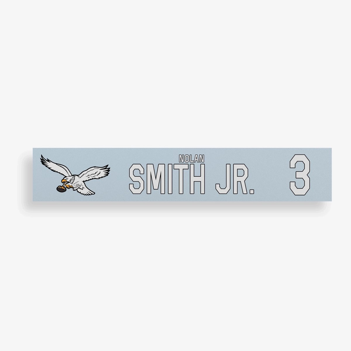 Nolan Smith Jr. Game-Used Philadelphia Eagles Locker Name Plate - (1/4 ...
