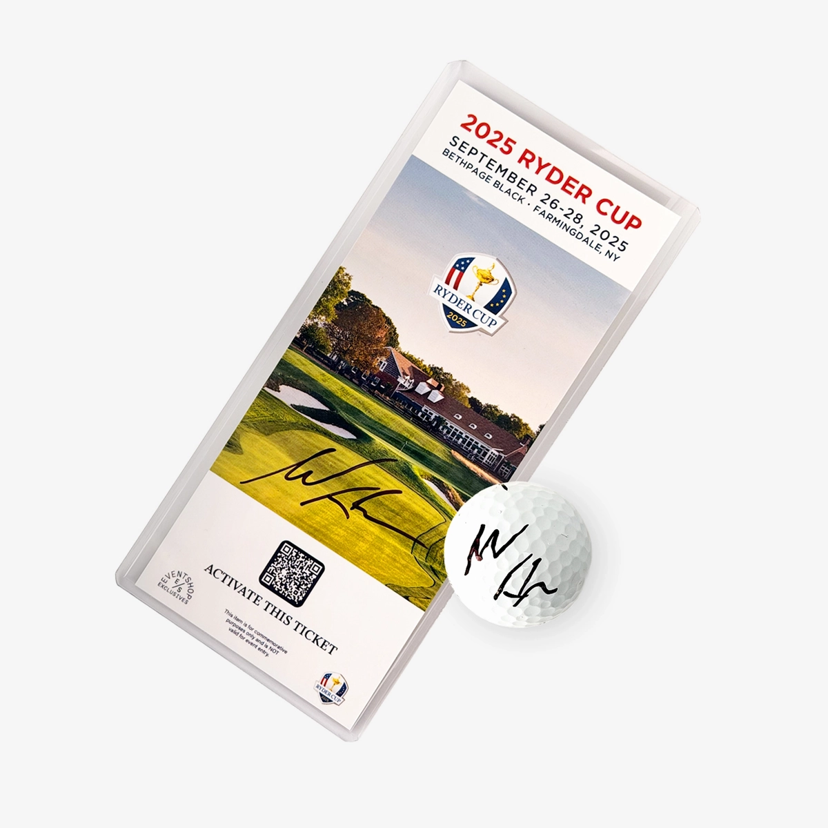 2025 Ryder Cup Commemorative Ticket & Range Ball – Autographed by Noah ...