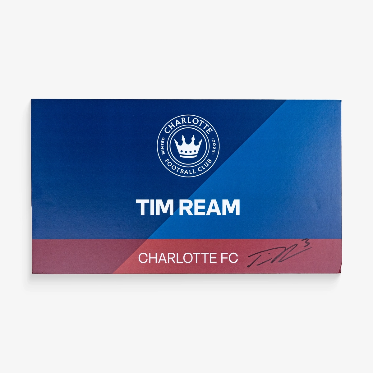 Tim Ream Autographed Charlotte FC Locker Nameplate – 2025 MLS Media Day