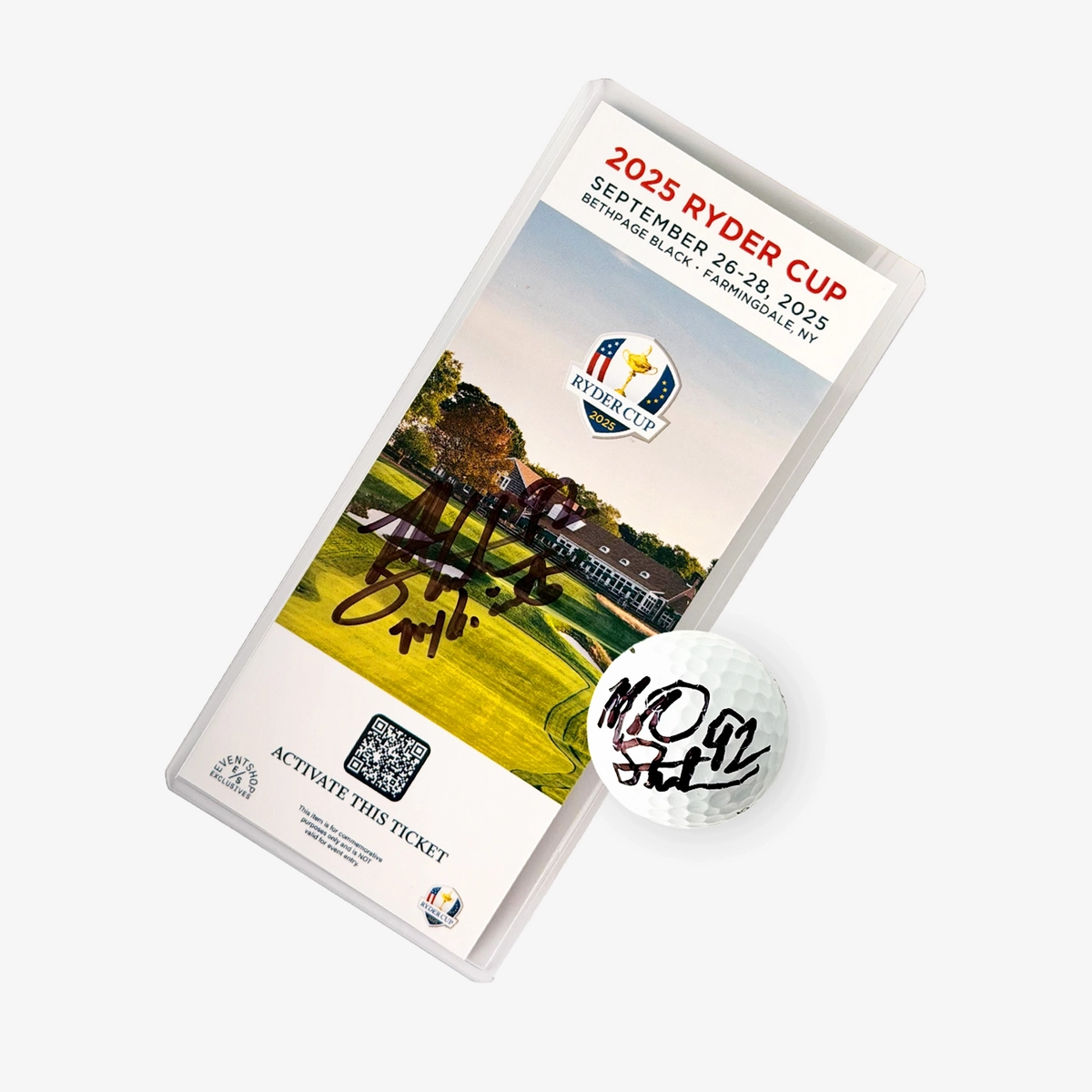 2025 Ryder Cup Commemorative Ticket & Range Ball – Autographed by ...