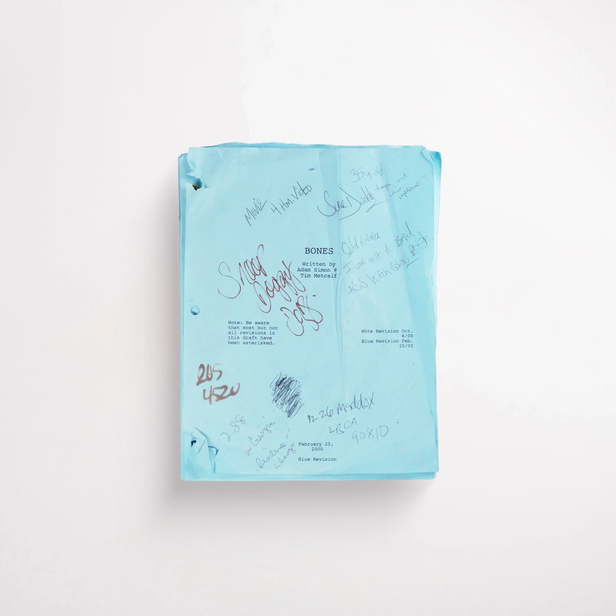 "Bones" Original Script With Original Handwritten Notes (Autographed by ...