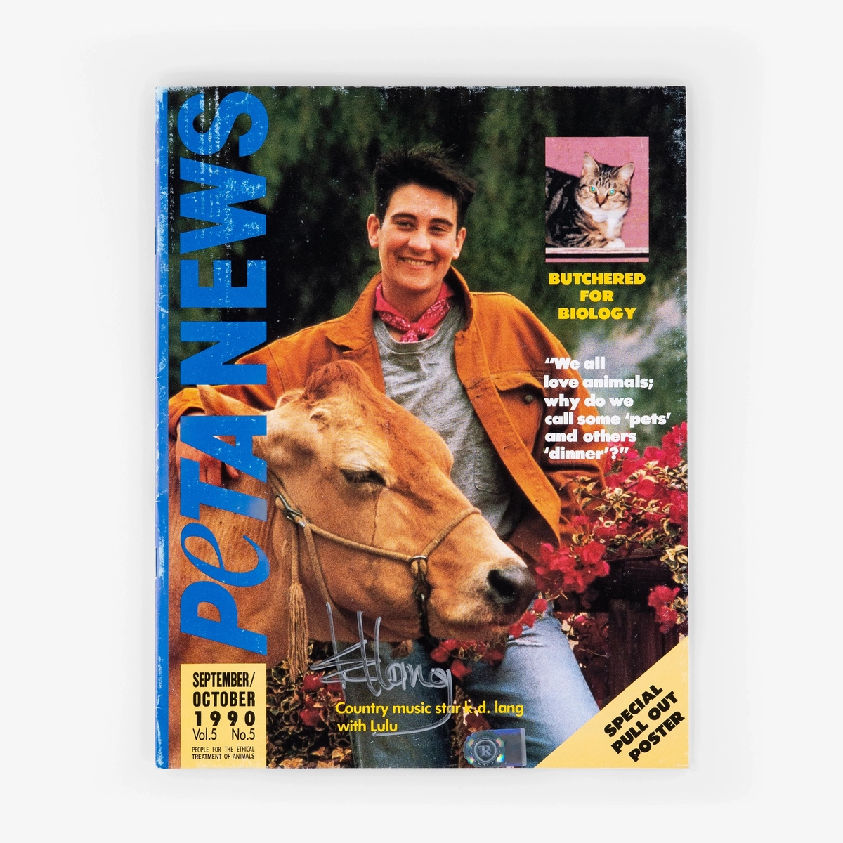 PETA News Signed Magazine (Sep/Oct 1990)