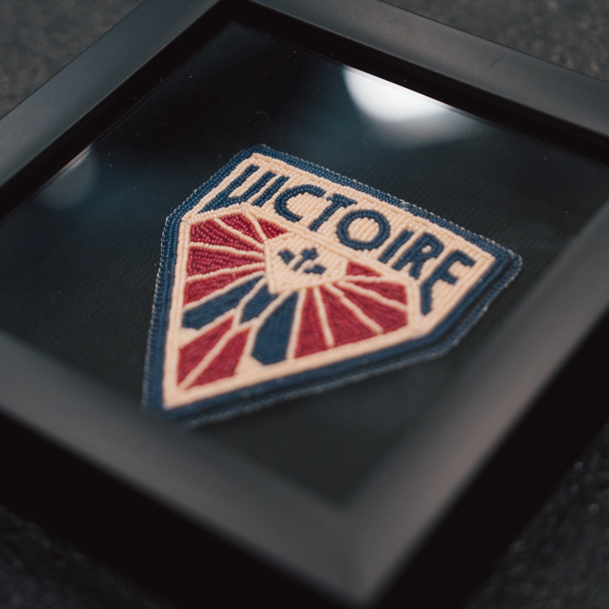 Framed Victoire Raised Beadwork by Graysen Moses