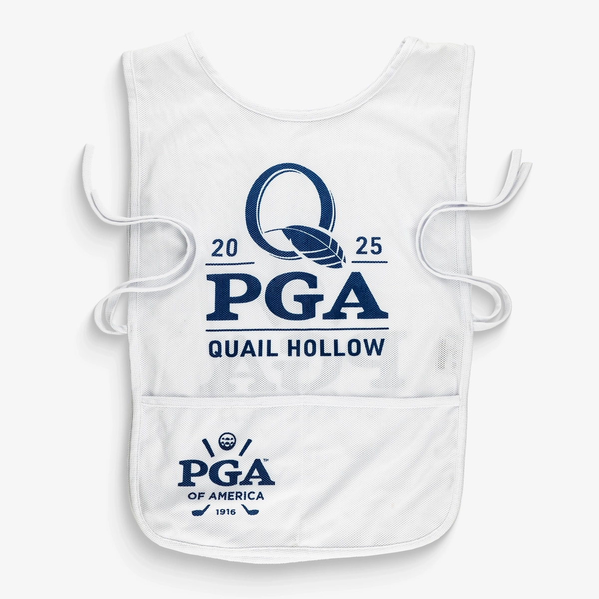 2025 PGA Championship Tournament Used White Caddie Bib