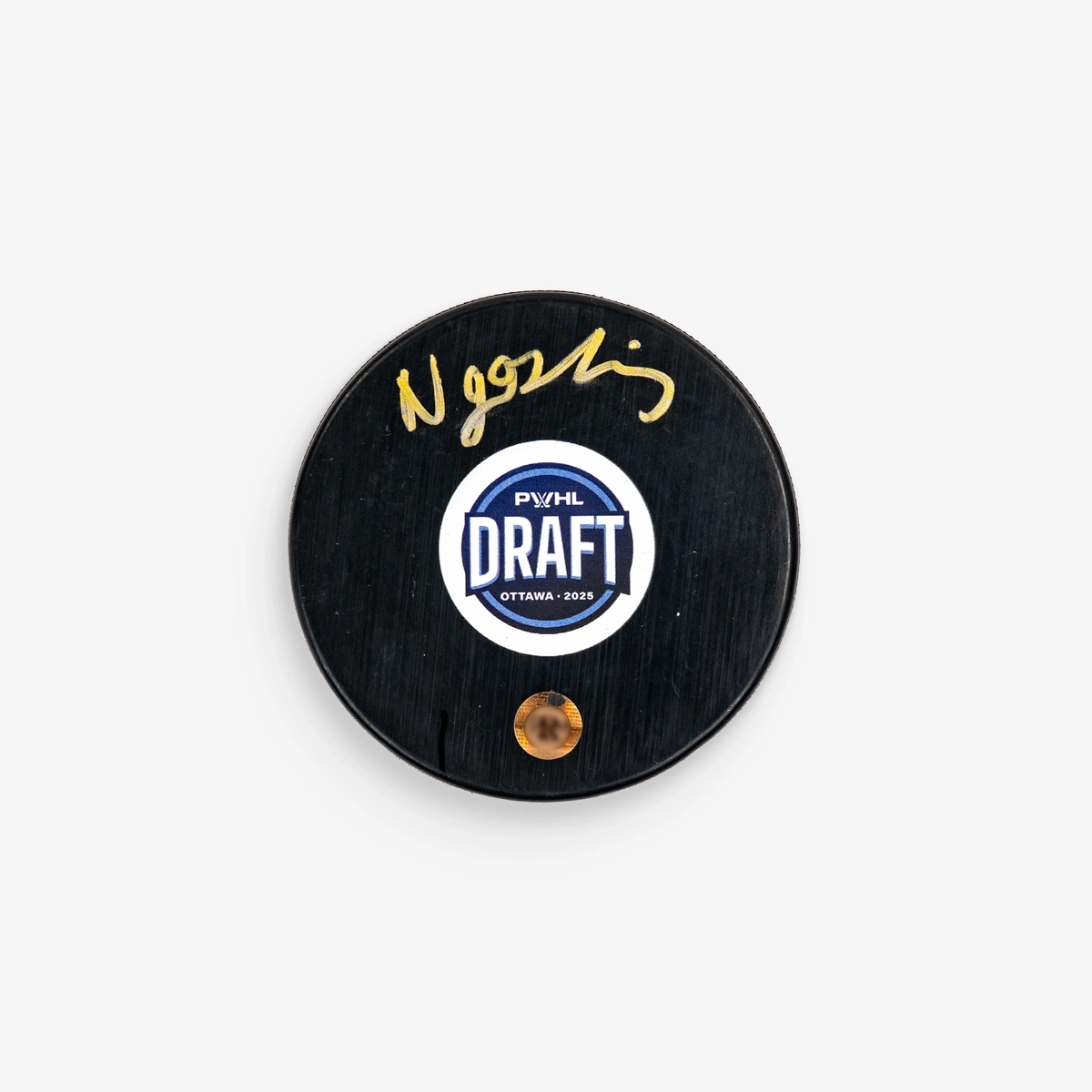 Nicole Gosling Autographed Puck – (2025 PWHL Draft)