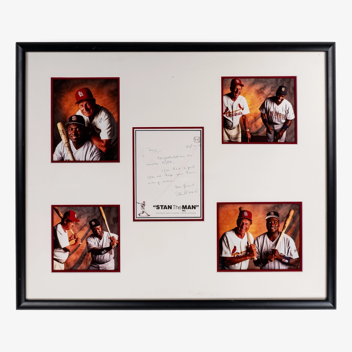 Framed “Stan The Man” Congratulations Photo/Letter Collage (from Stan ...