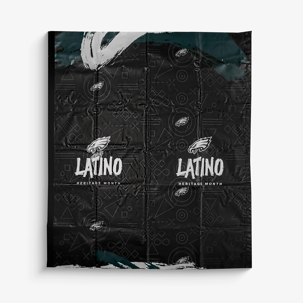 Game-Used Goal Post Pad Wrap - Latino Heritage Night, Monday Night ...