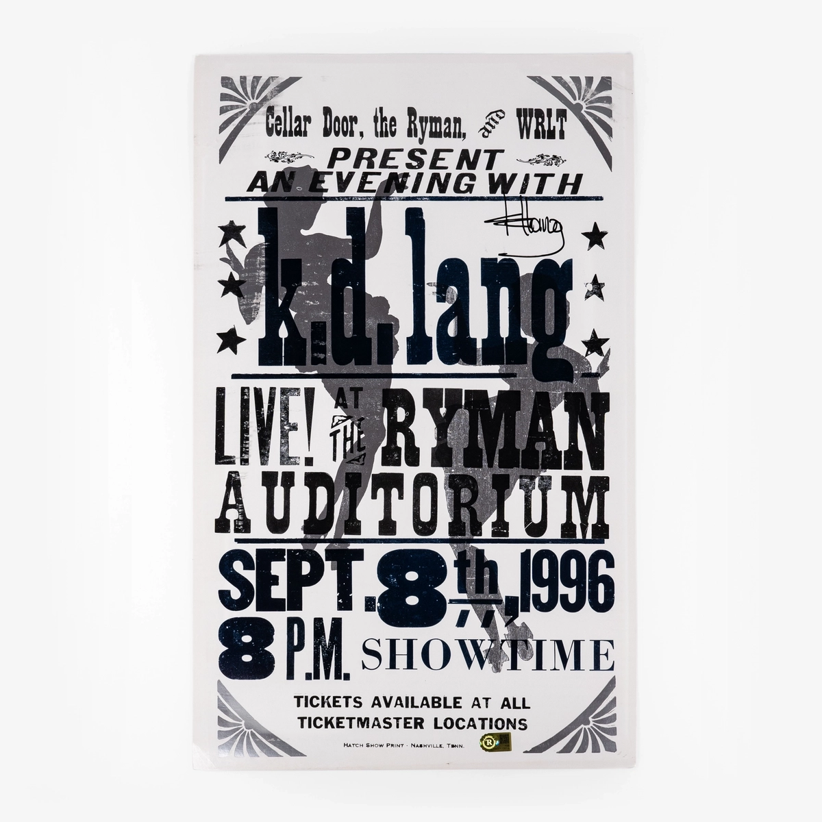 Live! At the Ryman Auditorium Signed Tour Poster (September 1996)