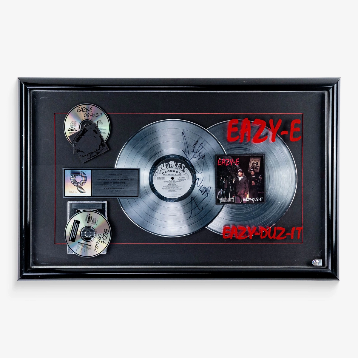 Double Platinum RIAA Award for 'Eazy-Duz-It' – Presented to DJ Yella