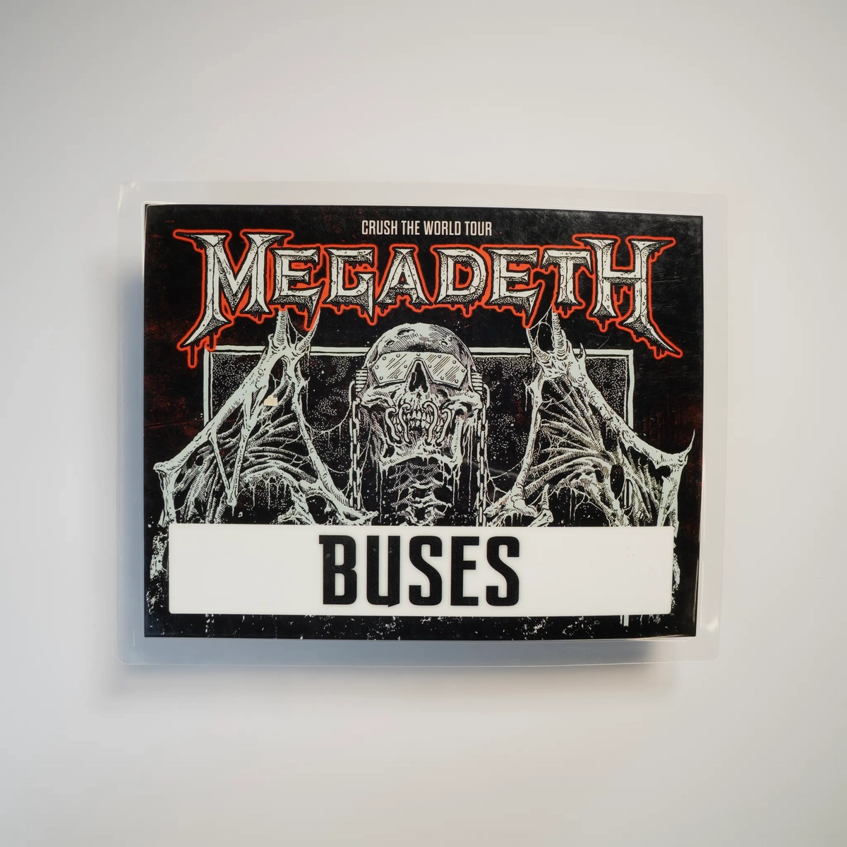 Autographed Crush The World Tour Bus Signage