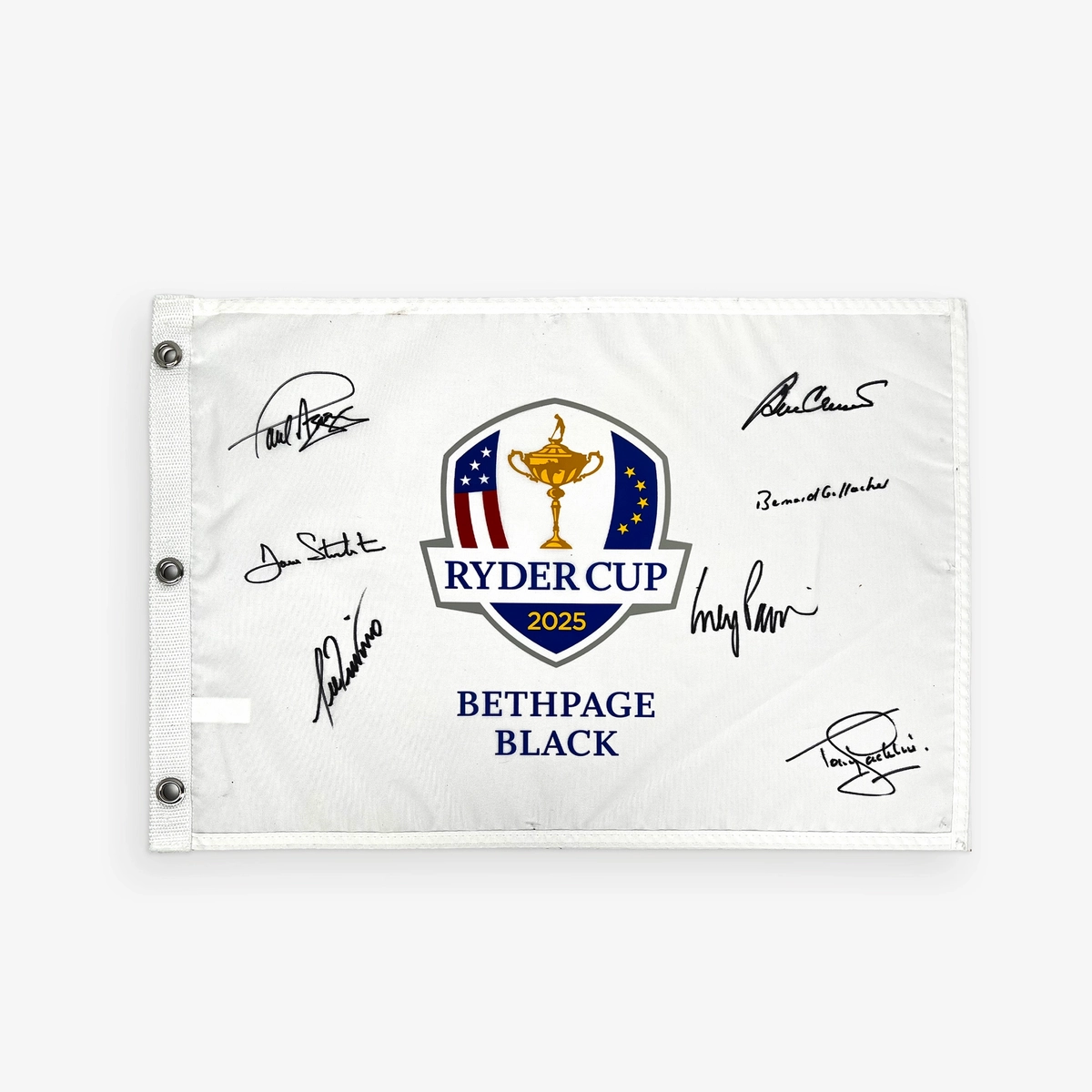 Ryder Cup 2025 Flag – Signed by Past Captains (#1)