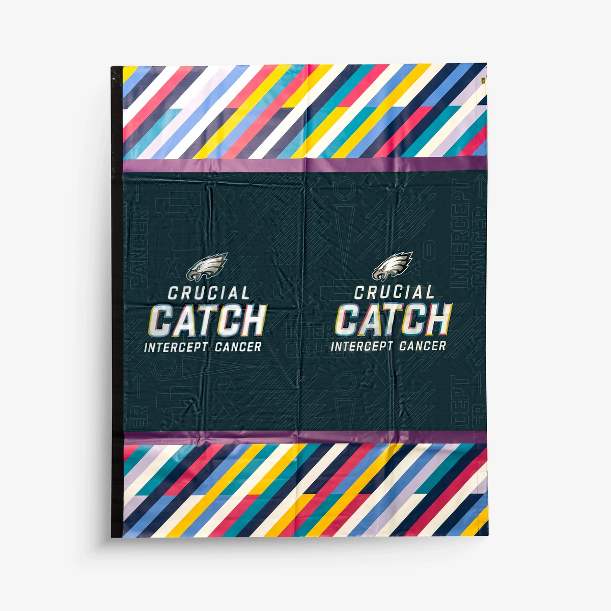 Game-Used Goal Post Pad Wraps - Philadelphia Eagles "Crucial Catch ...