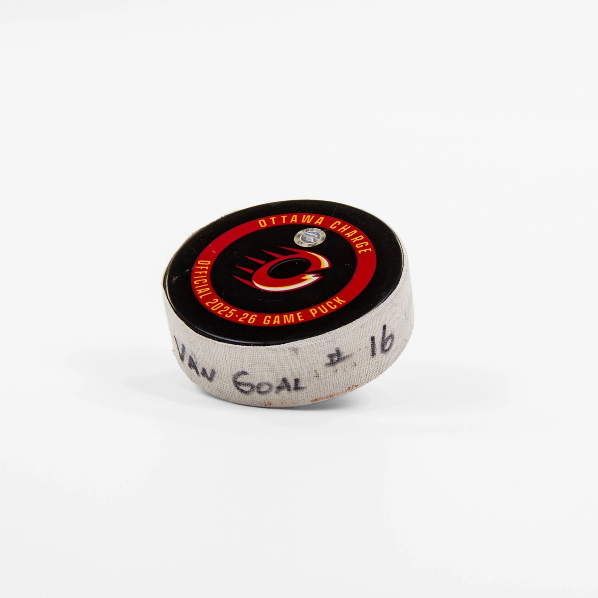 Game-Used Sophie Jaques Goal Puck – Vancouver Goldeneyes vs Ottawa ...
