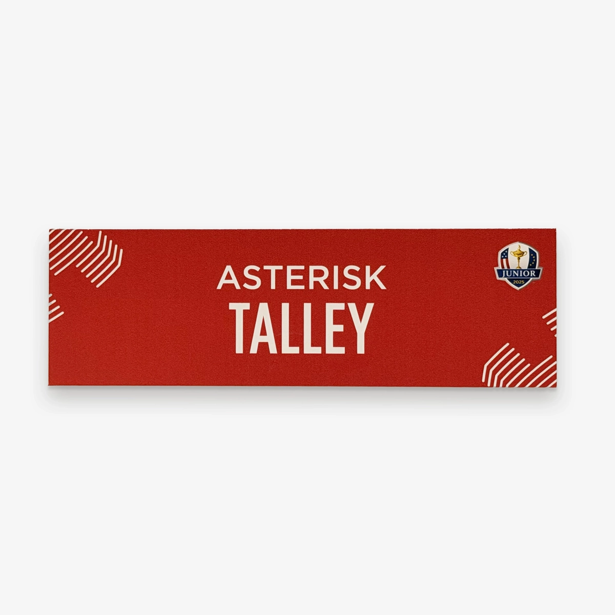 Asterisk Talley Name Plate – Junior Ryder Cup 2025