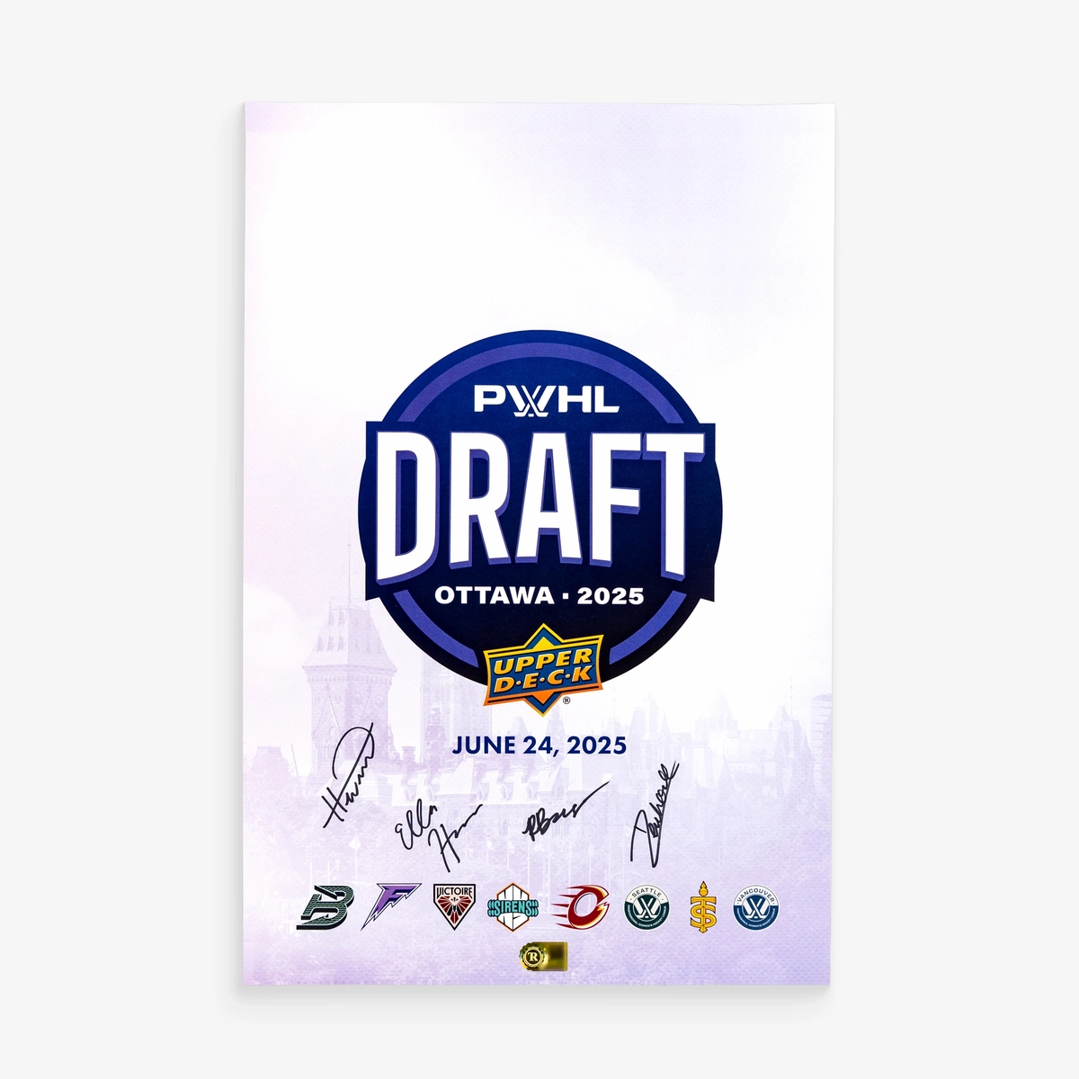 Boston Fleet Autographed Draft Poster – (2025 PWHL Draft)